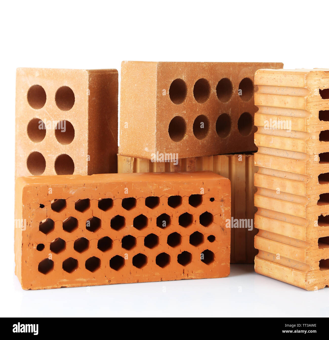 Brown bricks, isolated on white Stock Photo - Alamy