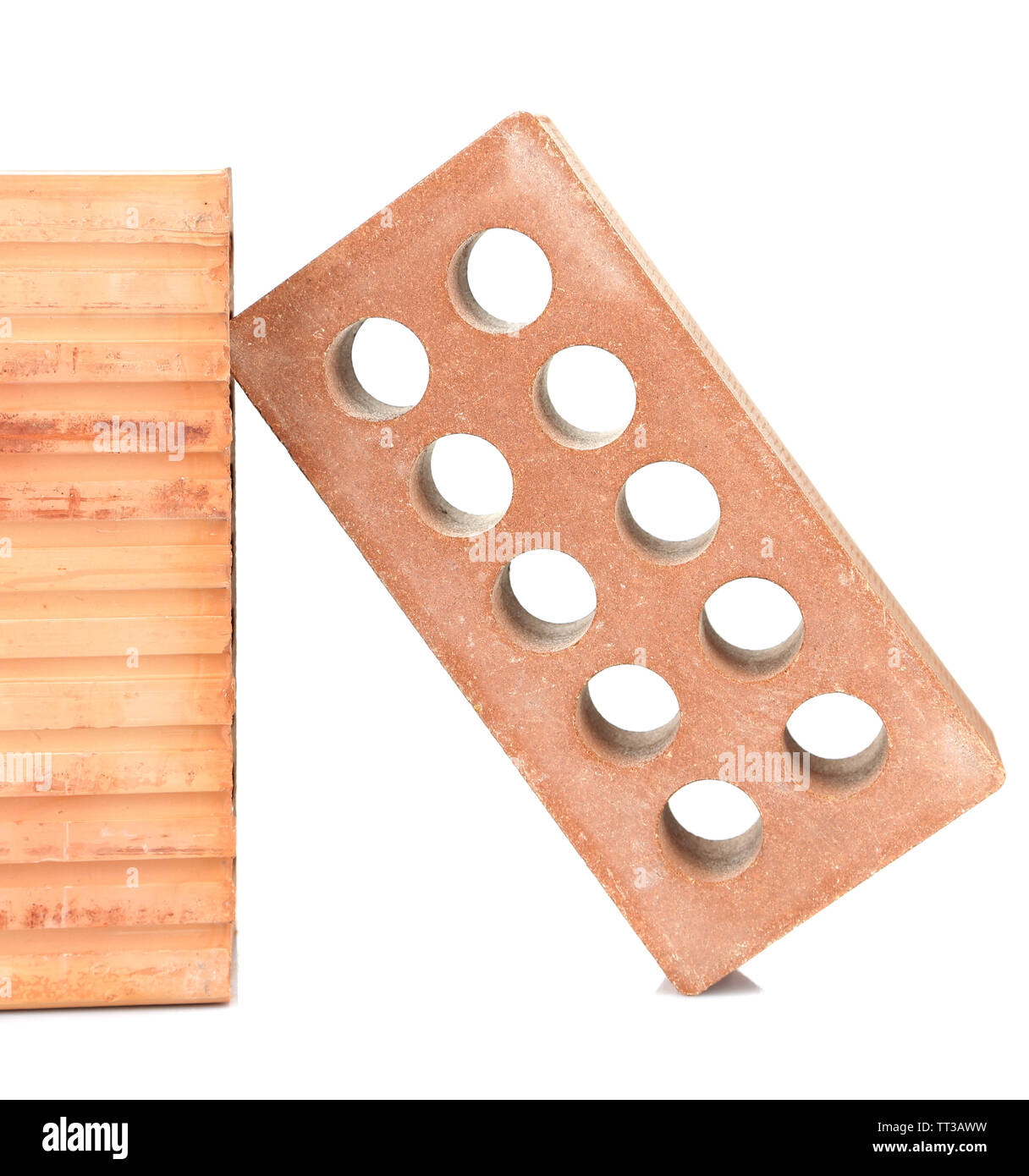 Brown bricks, isolated on white Stock Photo - Alamy