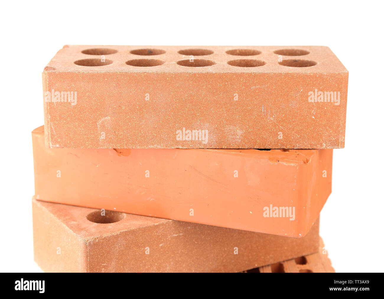 Brown bricks, isolated on white Stock Photo - Alamy