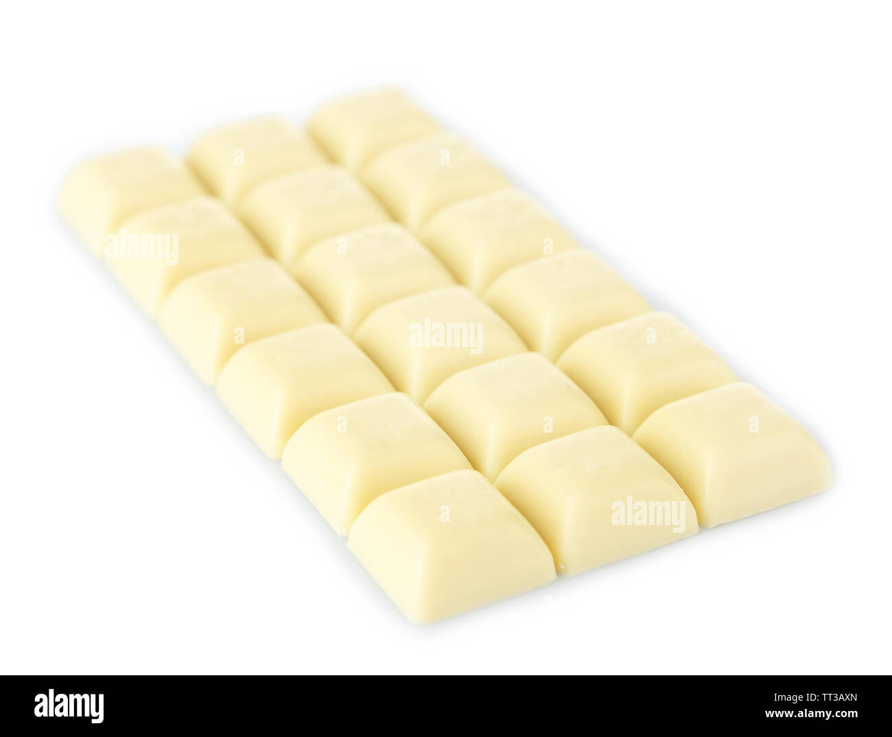 White chocolate bar, isolated on white Stock Photo - Alamy