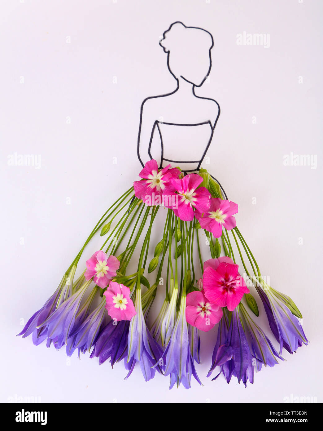 Beautiful still life composition with fresh flowers. Nature art concept ...