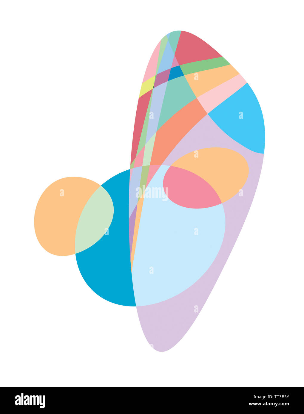 Abstract color shapes on a white background Stock Photo - Alamy