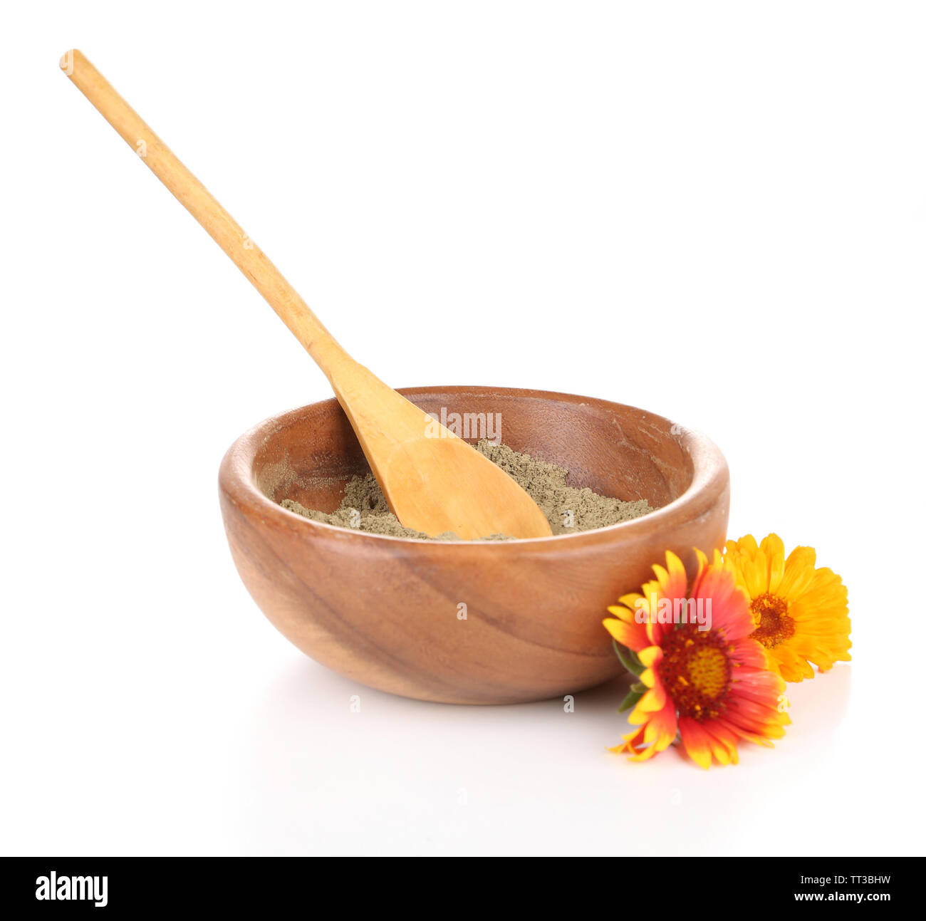 Dry henna powder in bowl, isolated on white Stock Photo - Alamy