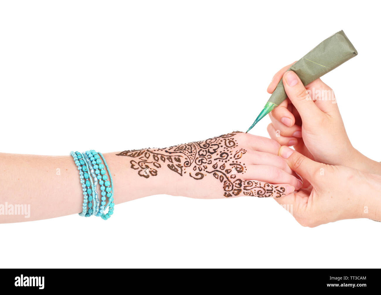 Henna mehndi hand Cut Out Stock Images & Pictures - Alamy