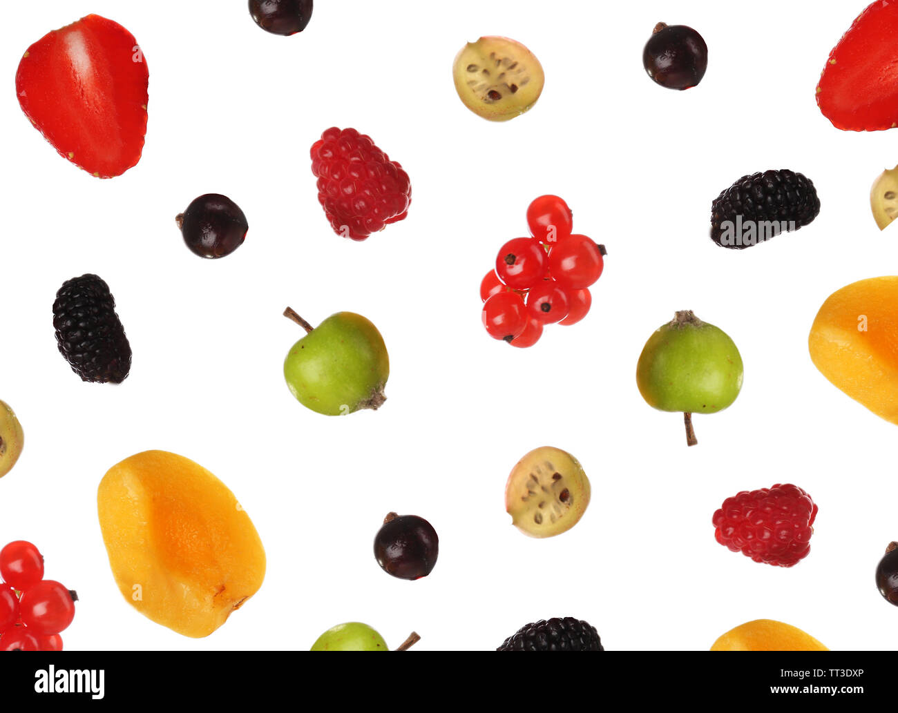 Fresh fruits isolated on white Stock Photo - Alamy