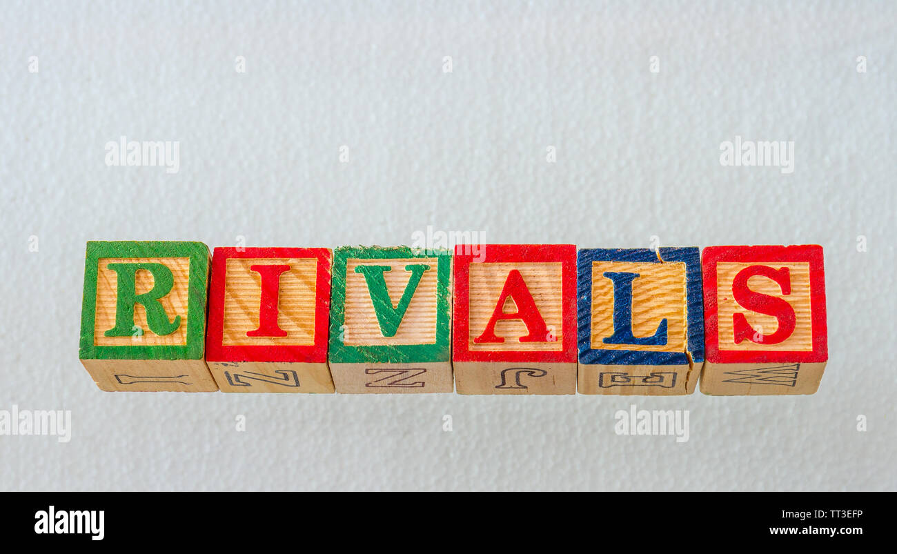 The term rivals visually displayed on a clear background using colorful ...
