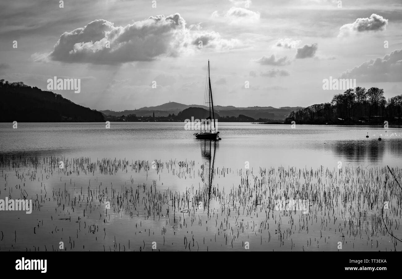 Local Recreation Area Mattsee in Austria Stock Photo - Alamy