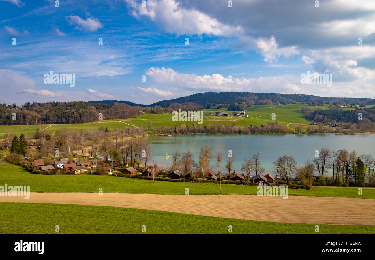 Local Recreation Area Mattsee in Austria Stock Photo - Alamy