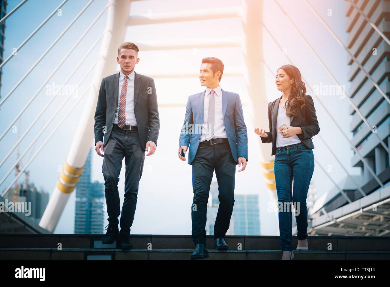 Business people climbing stairs hi-res stock photography and images - Alamy