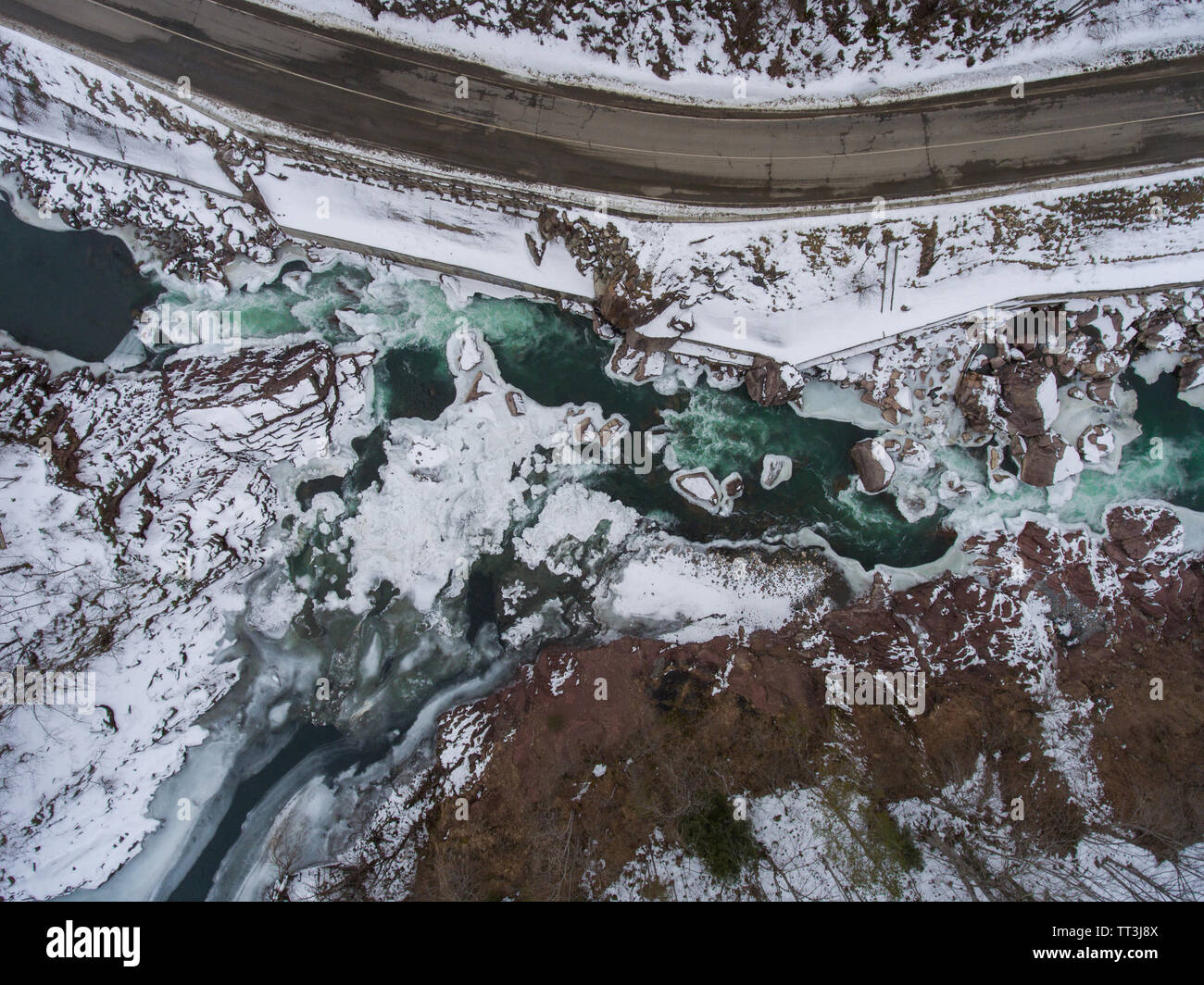 Aerial stream river confluence hi-res stock photography and images - Alamy