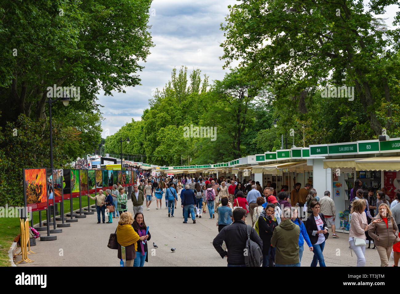 Madrid, Spain. 11th June, 2019. Book fair in Madrid. Thousands of ...