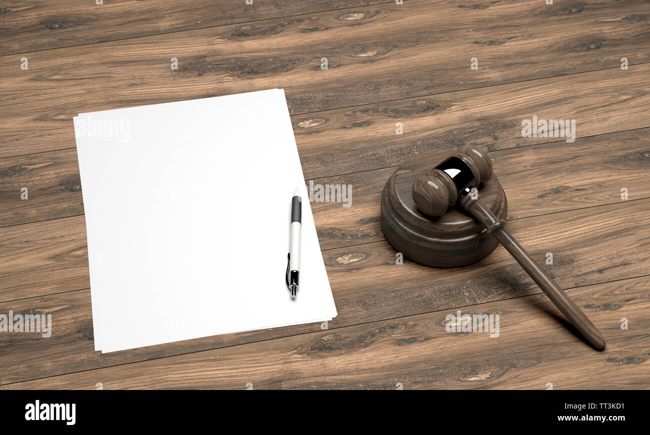 graphic symbol for law on table - Illustration Stock Photo - Alamy