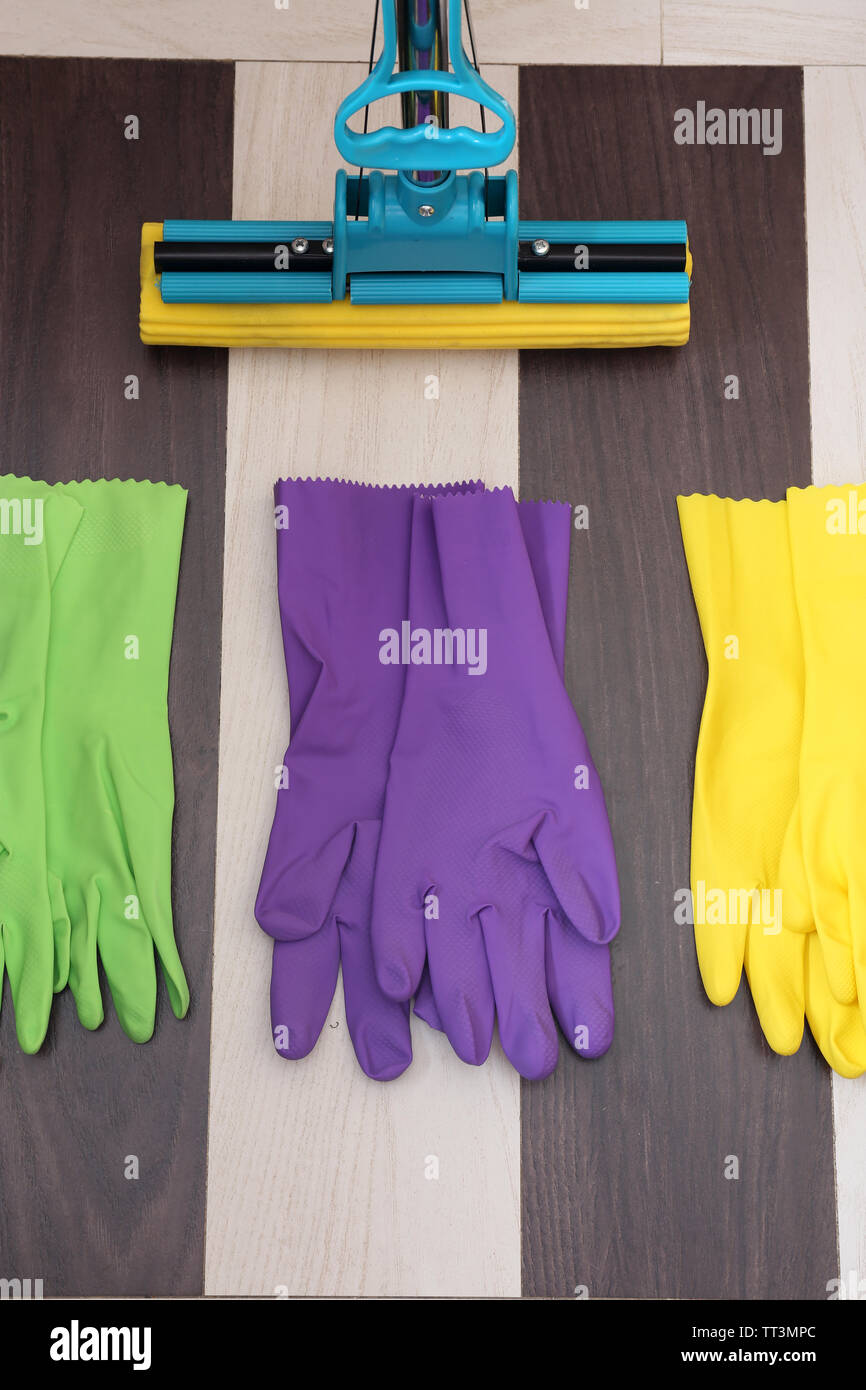 Cleaning tools, close-up Stock Photo - Alamy