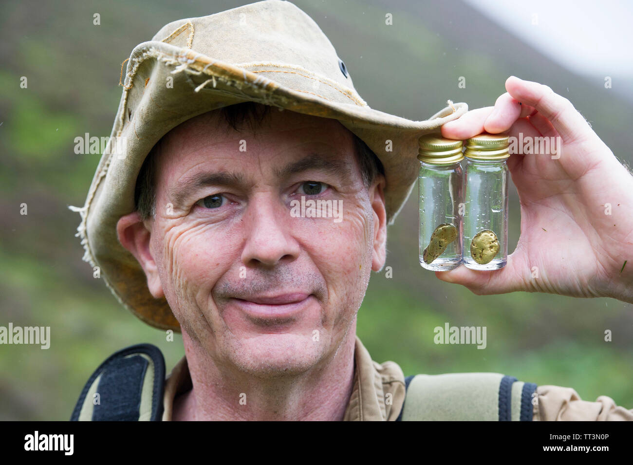 People gold panning in Dumfries and Galloway, Scotland Picture ...