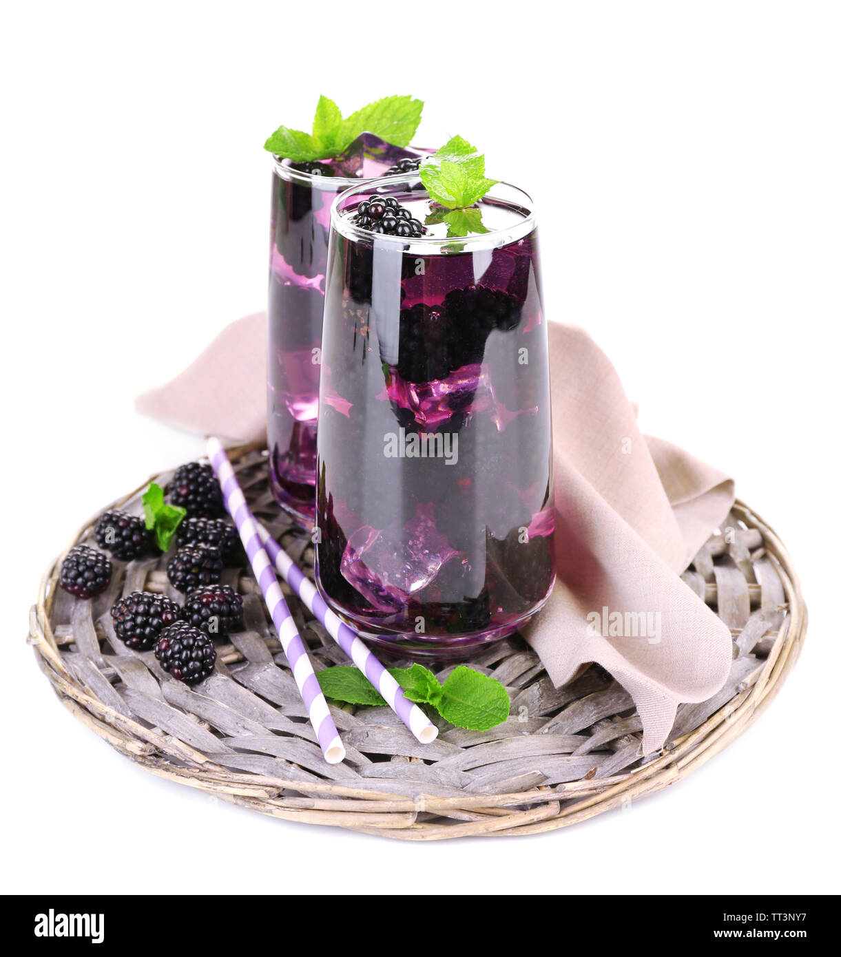 Blackberry ice cubes Cut Out Stock Images & Pictures - Alamy