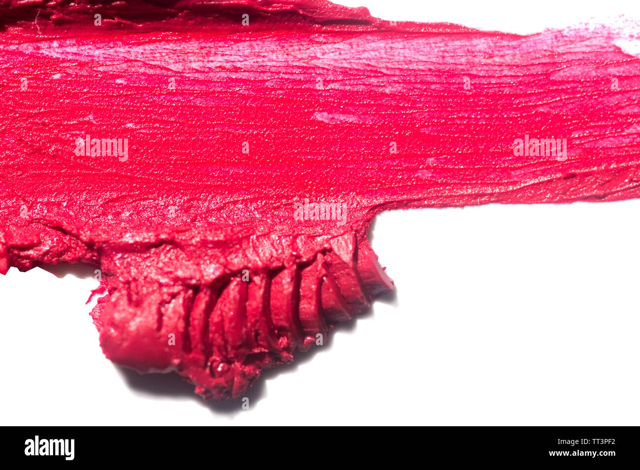 Eye shadow or bronzer red smudge isolated on white background Stock ...