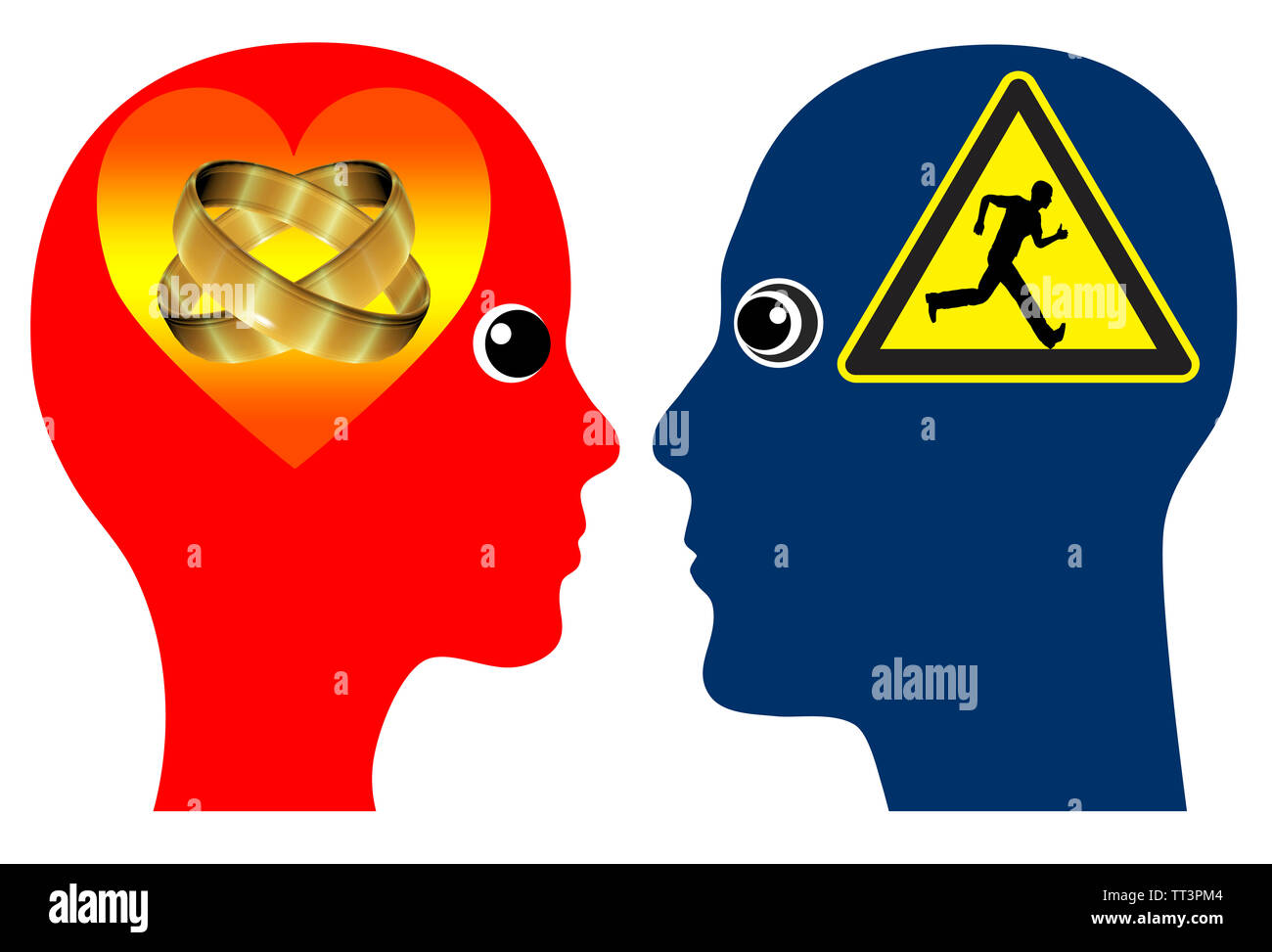 Scared couple Cut Out Stock Images & Pictures - Alamy