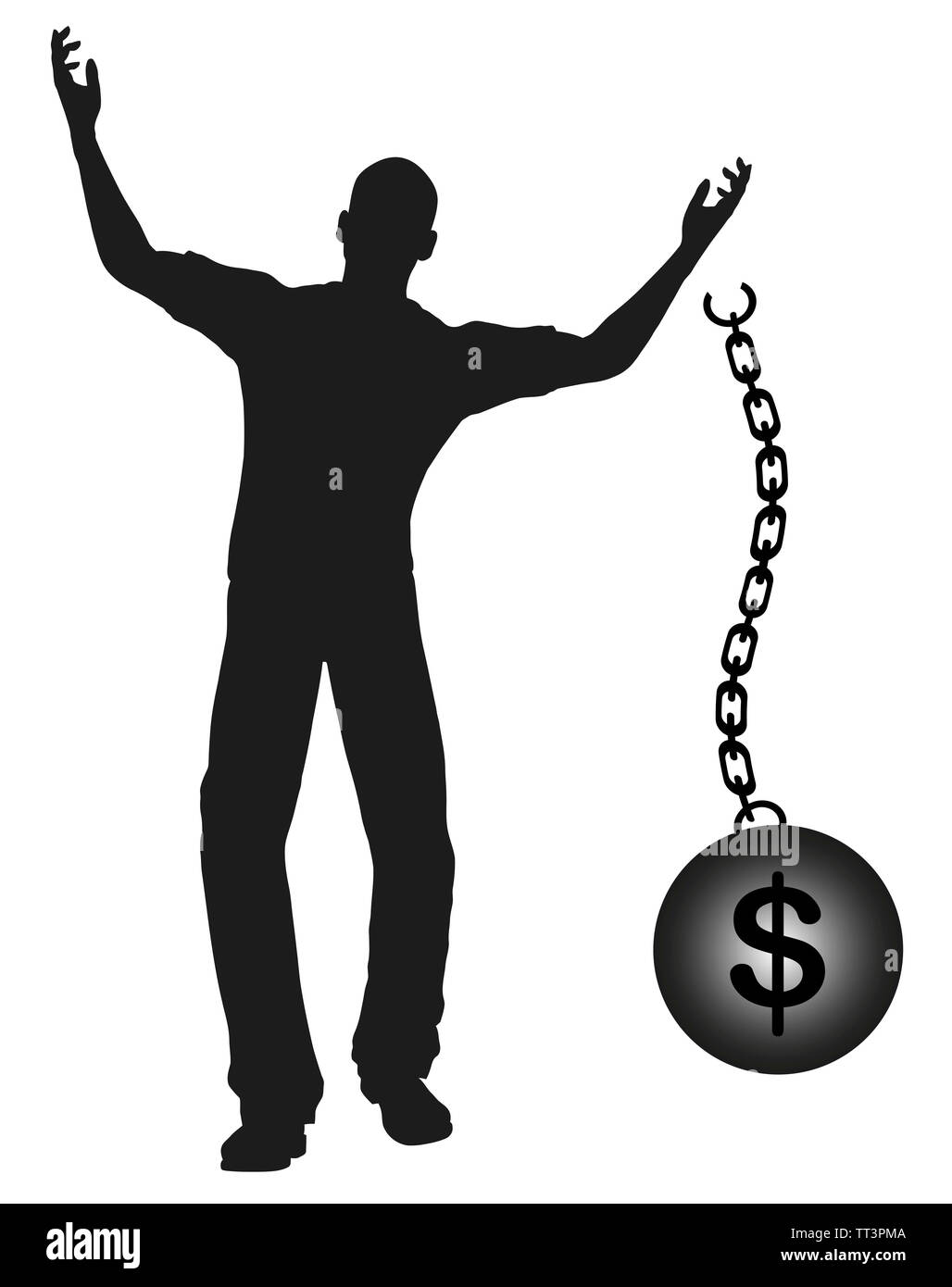 Person enjoying his financial freedom after paying off his liabilities ...