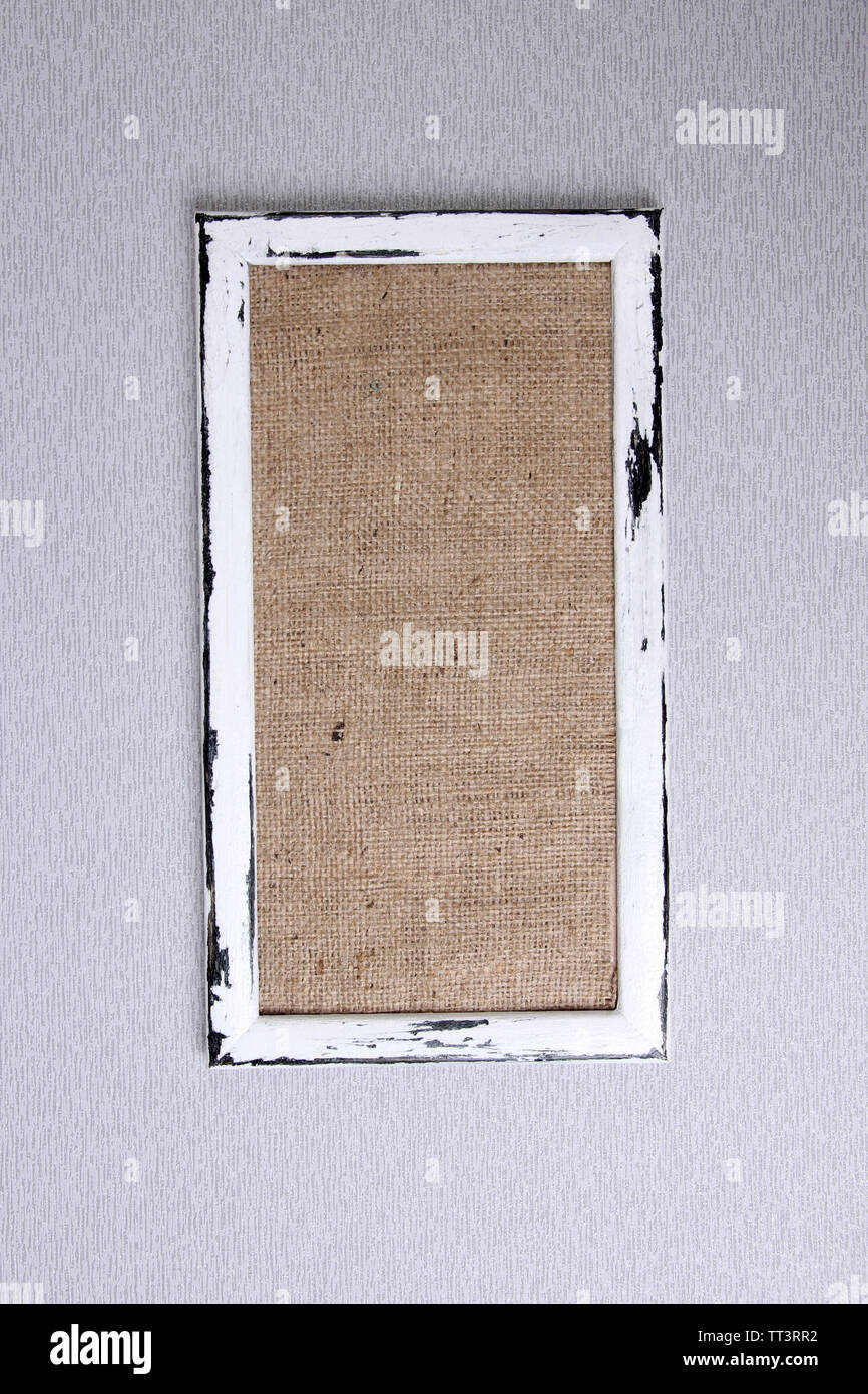 Wooden frame on color background Stock Photo - Alamy