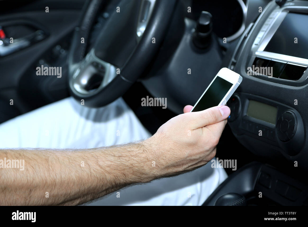 Driving car and path finding to navigator Stock Photo - Alamy