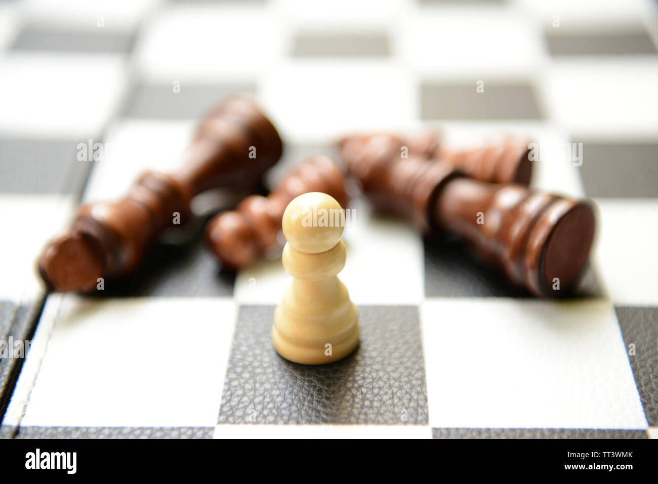 Chess board with chess pieces close-up Stock Photo - Alamy