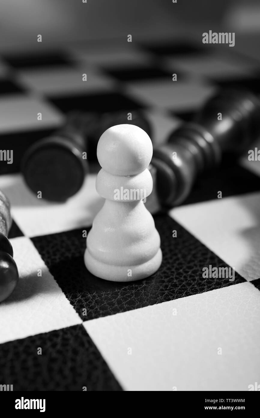 Chess board with chess pieces close-up Stock Photo - Alamy
