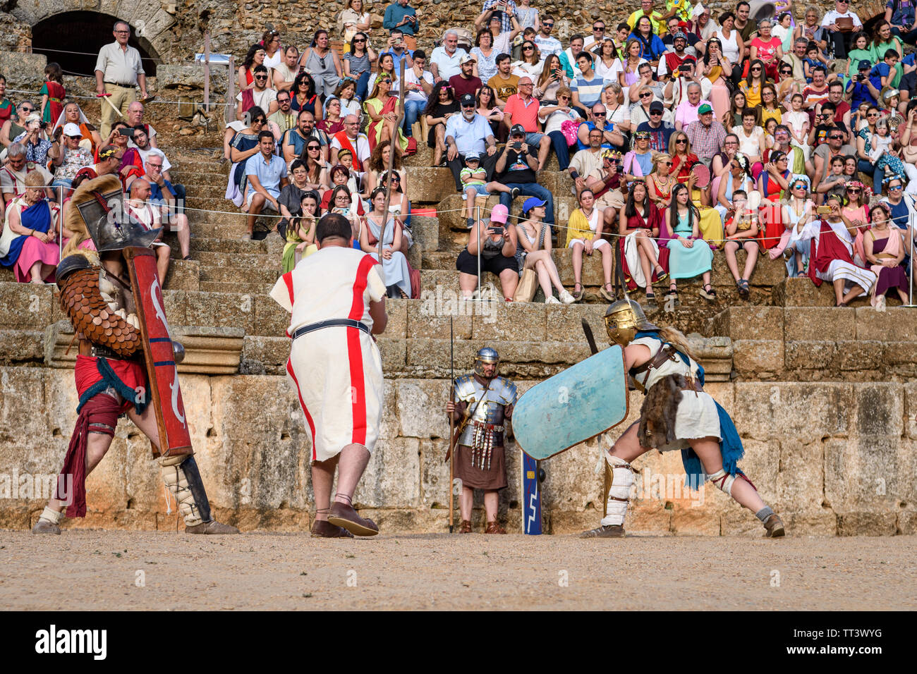 Gladiators fighting merida hi-res stock photography and images - Alamy