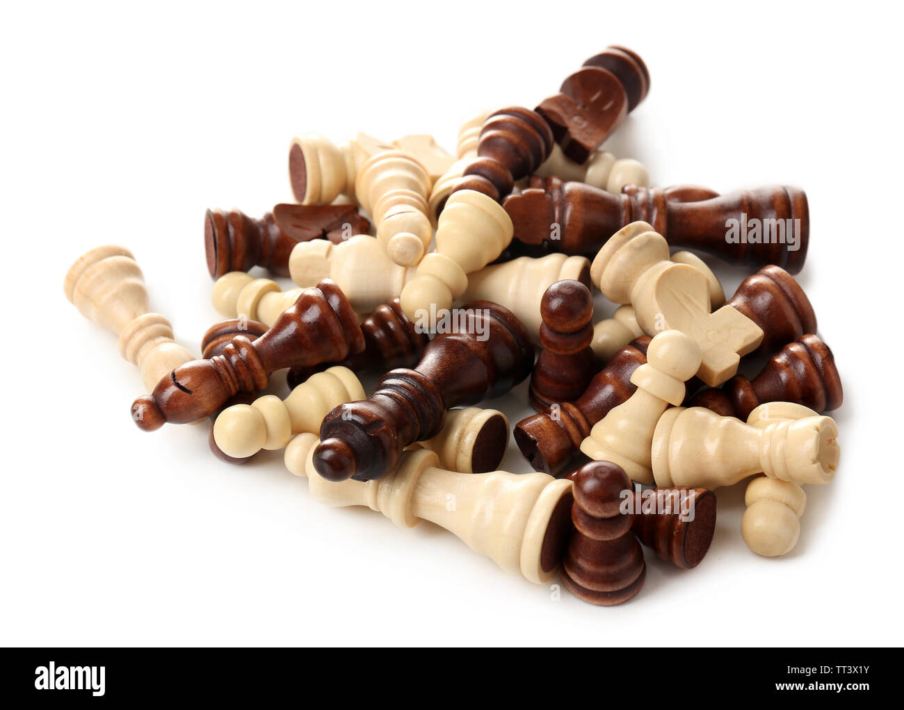 Chess pieces isolated on white Stock Photo - Alamy