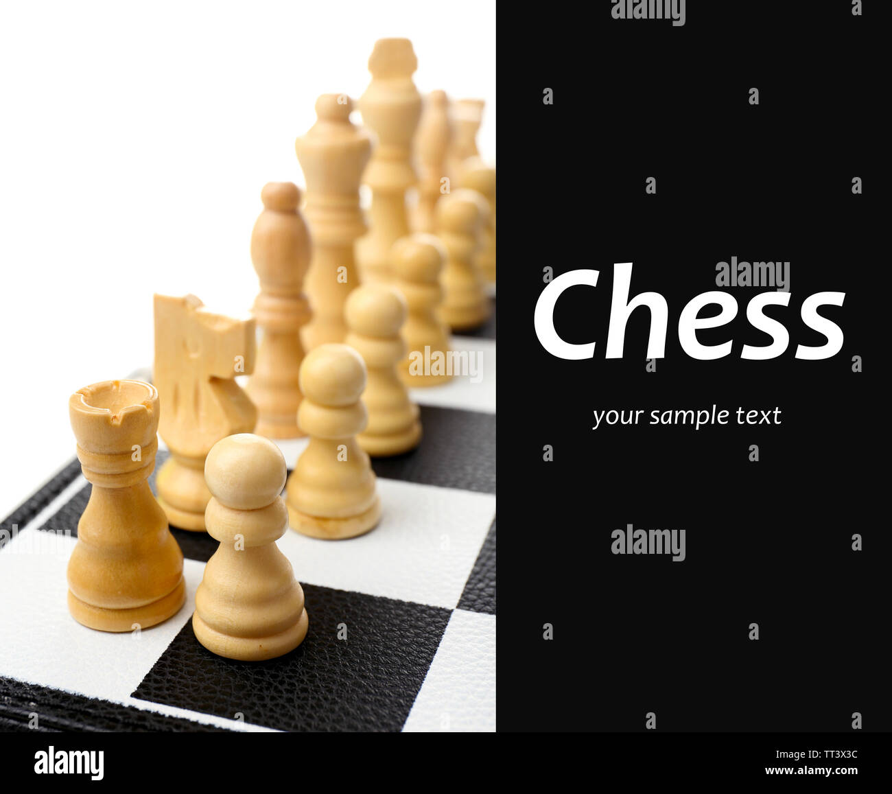 Chess board with chess pieces close-up Stock Photo - Alamy