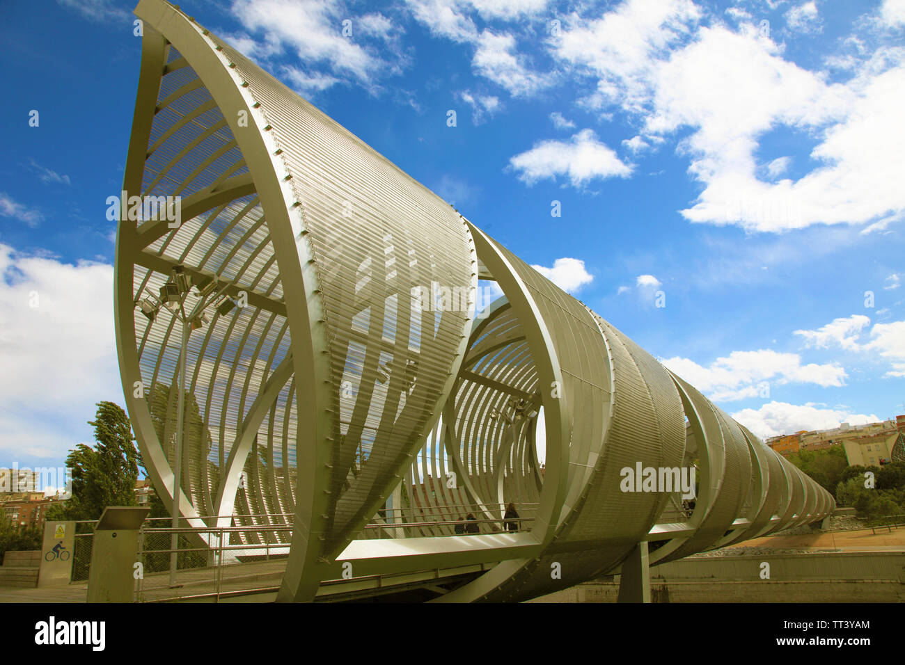 Spain, Madrid, Arganzuela Bridge, Dominique Perrault architect Stock ...