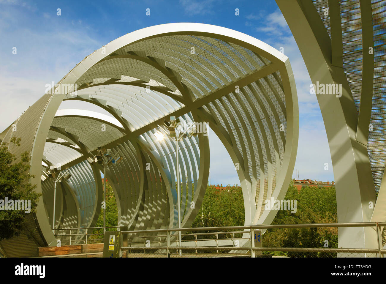 Spain, Madrid, Arganzuela Bridge, Dominique Perrault architect Stock ...