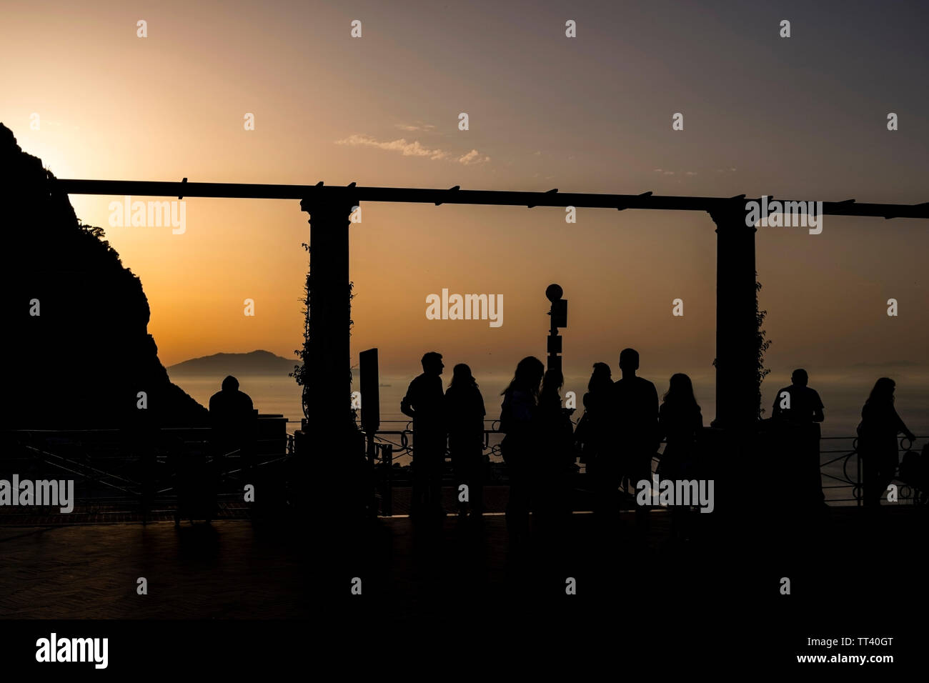 Evening scene in Capri Town, Amalfi Coast, Italy Stock Photo - Alamy