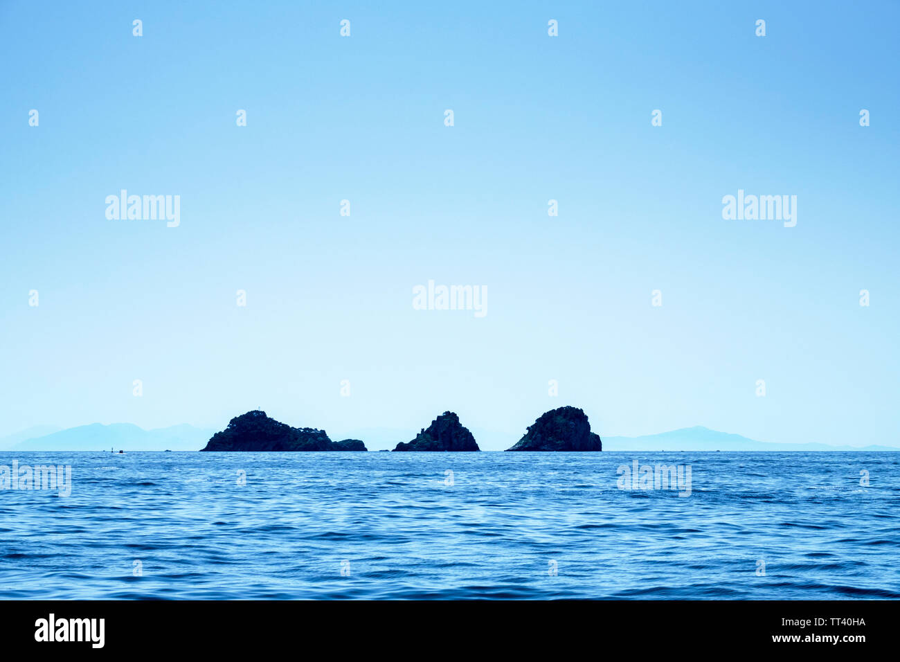 The Sirenusas, also known as the Galli Islands, off the Amalfi Coast ...