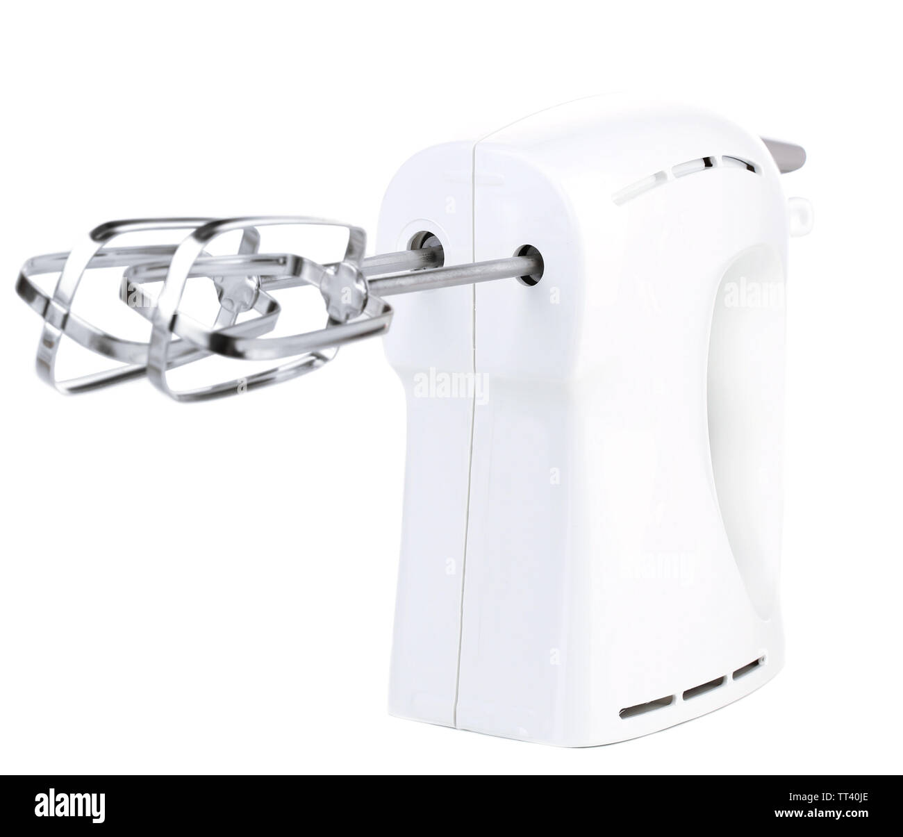 Modern electric mixer, isolated on white Stock Photo - Alamy