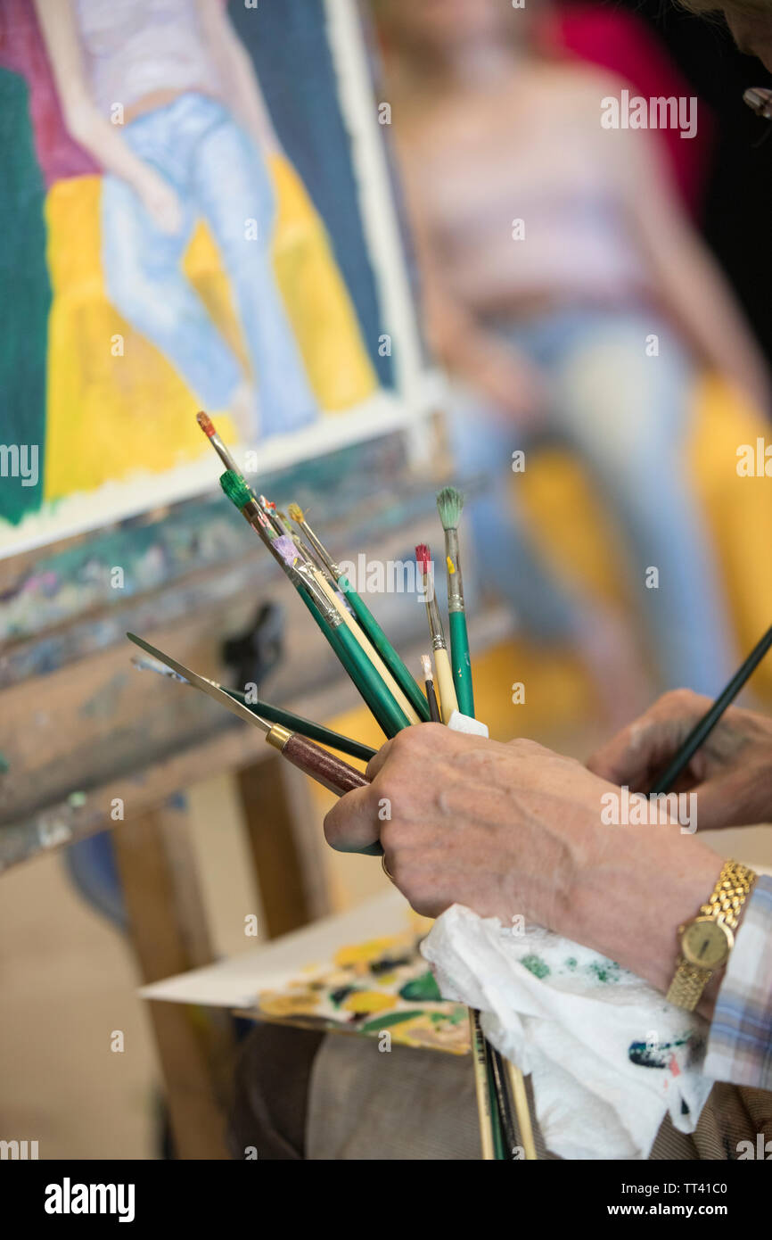 students attending adult education college Stock Photo - Alamy
