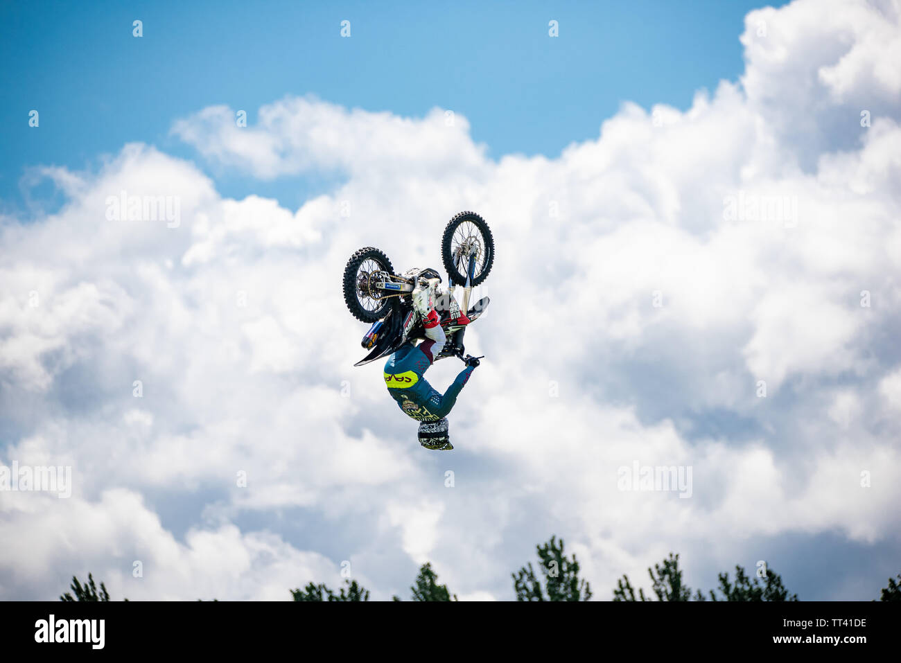 Freestyle motocross display Stock Photo - Alamy