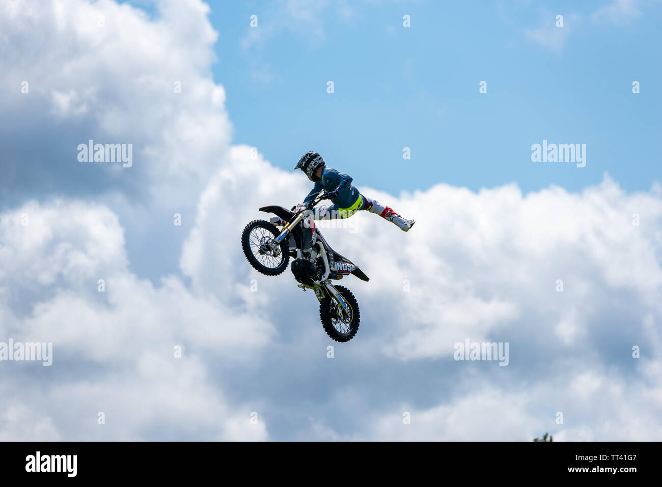 Freestyle motocross display Stock Photo - Alamy