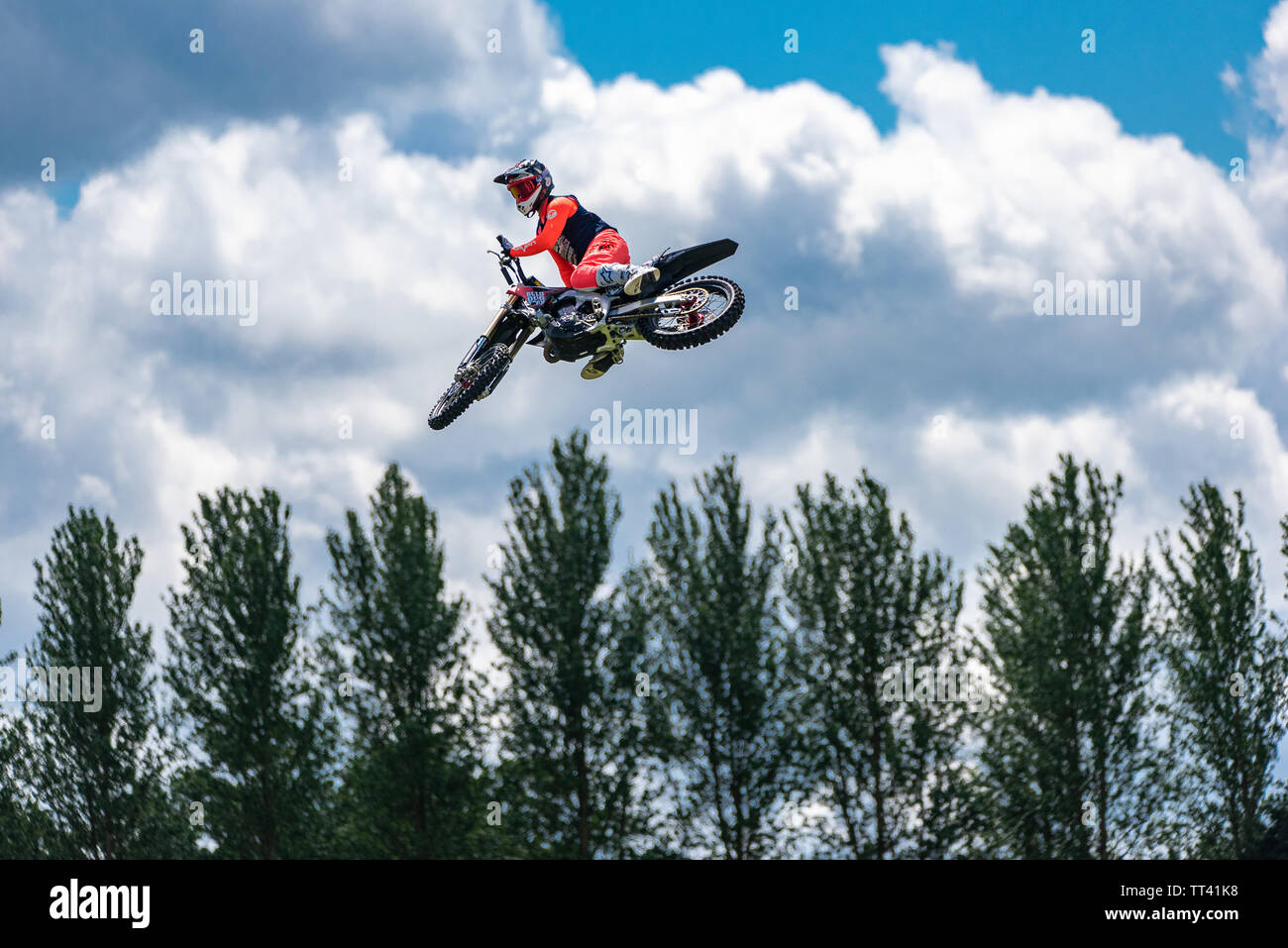 Freestyle motocross display Stock Photo - Alamy