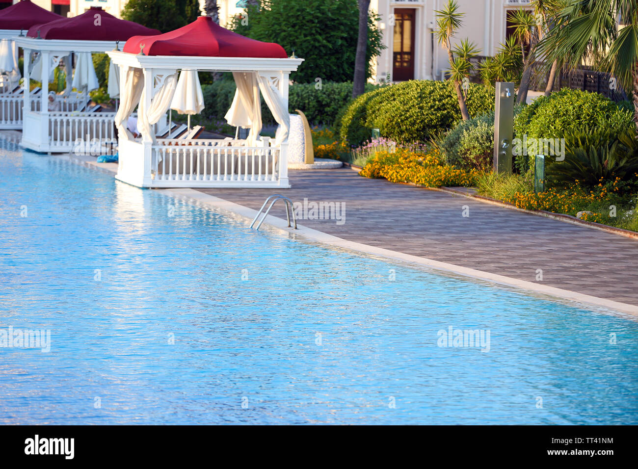 Hotel swimming pool Stock Photo - Alamy
