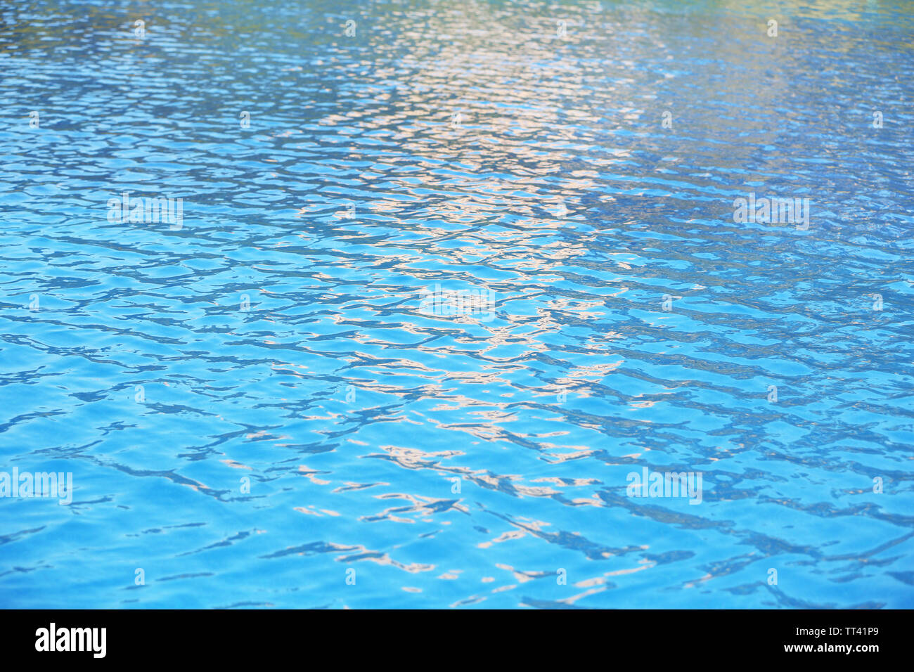 Blue water in swimming pool Stock Photo - Alamy