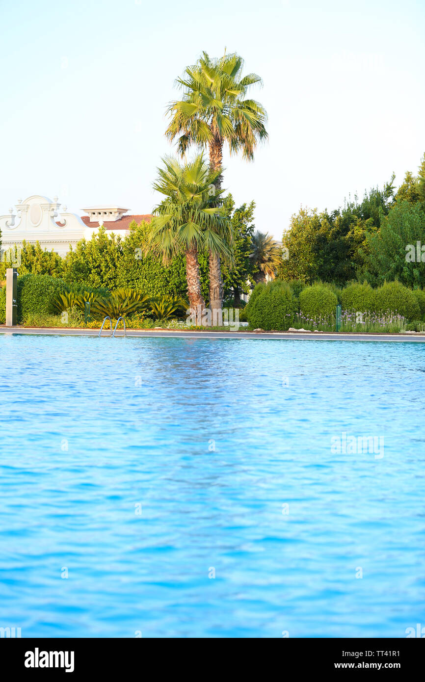 Blue water in swimming pool Stock Photo - Alamy