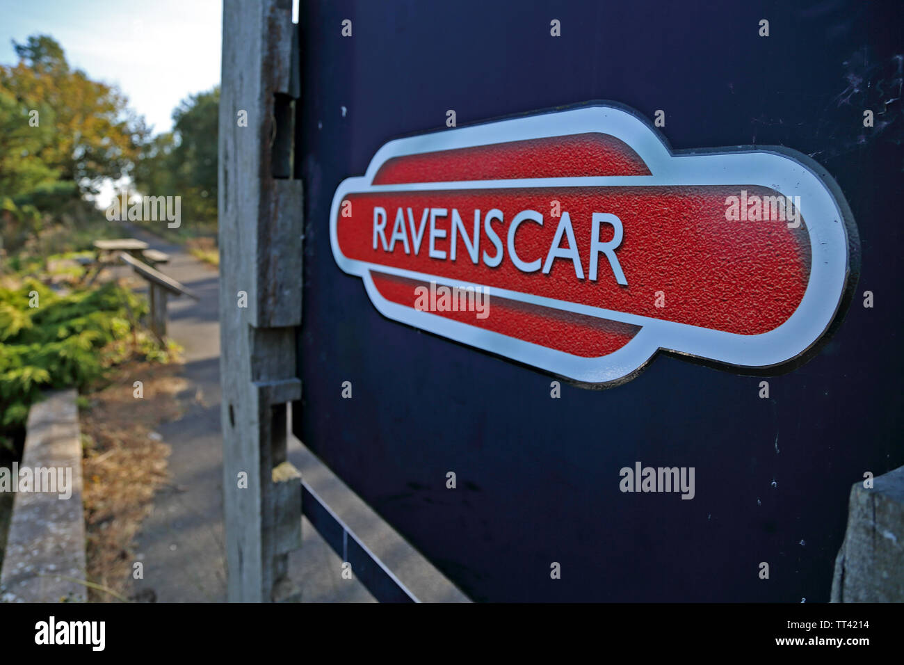 The derelict railway station at Ravenscar, North York Moors, which ...
