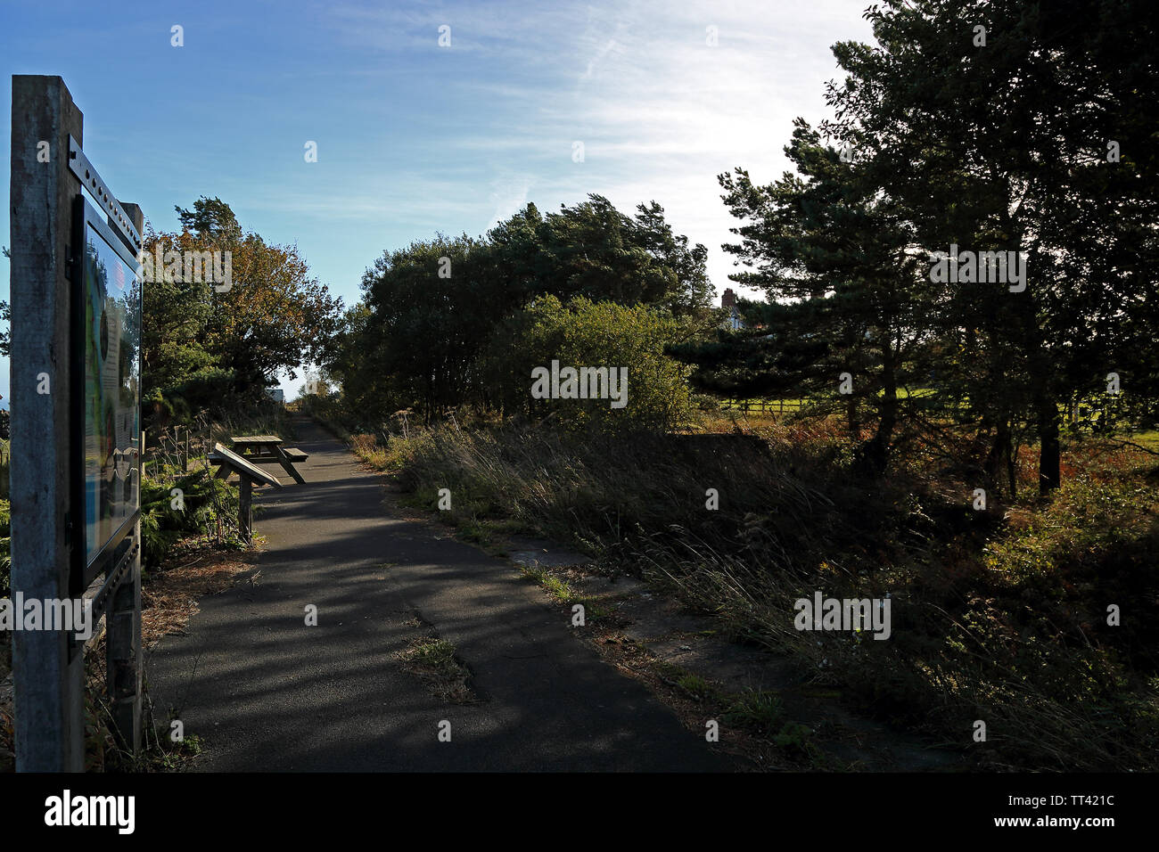 The derelict railway station at Ravenscar, North York Moors, which ...