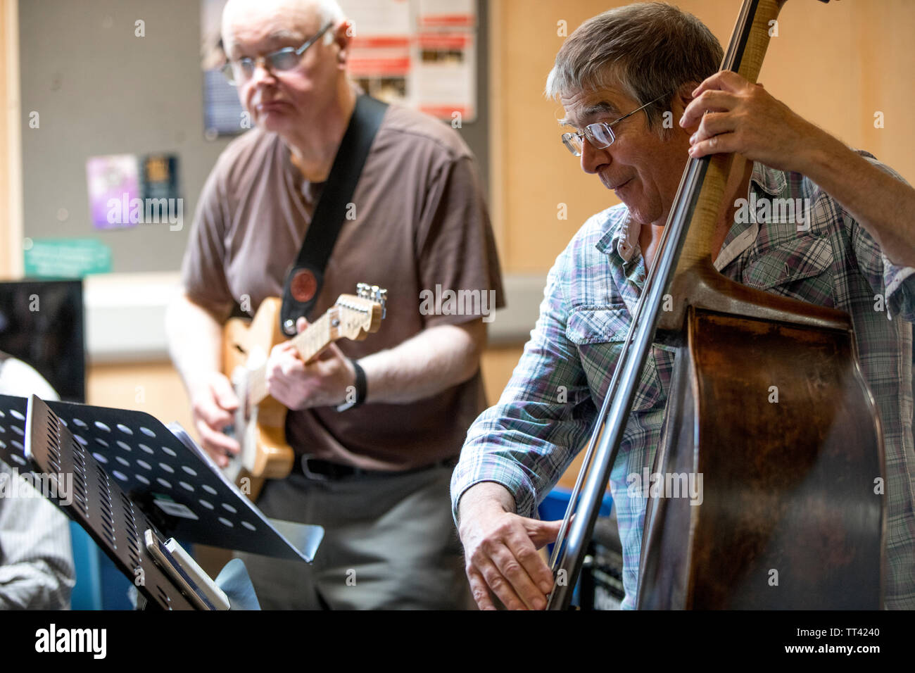 students attending adult education college Stock Photo - Alamy