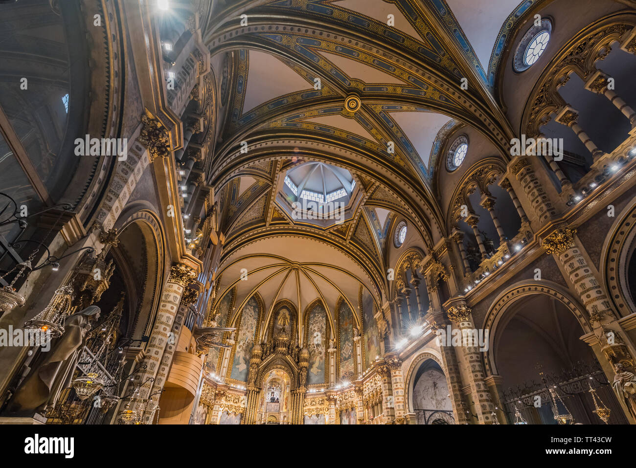 Basilica at the montserrat monastery hi-res stock photography and ...