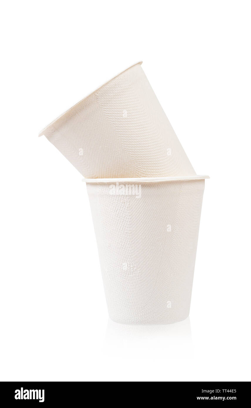 Biodegradable glass make from nature isolated on white background, Save ...