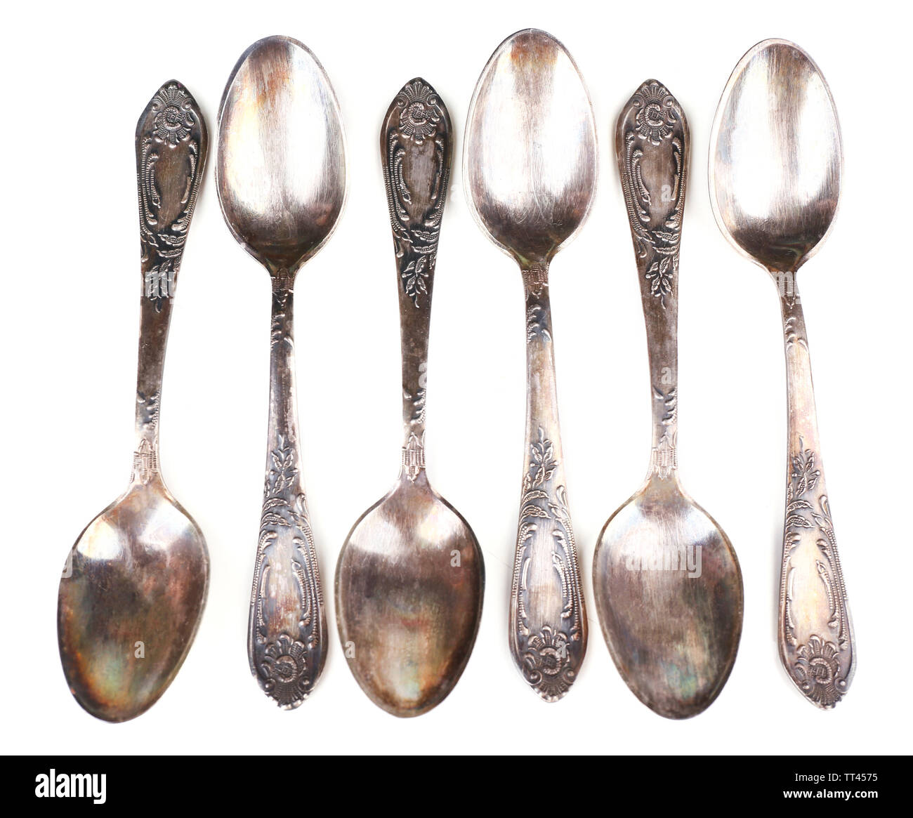 Old vintage spoons on Cut Out Stock Images & Pictures - Alamy