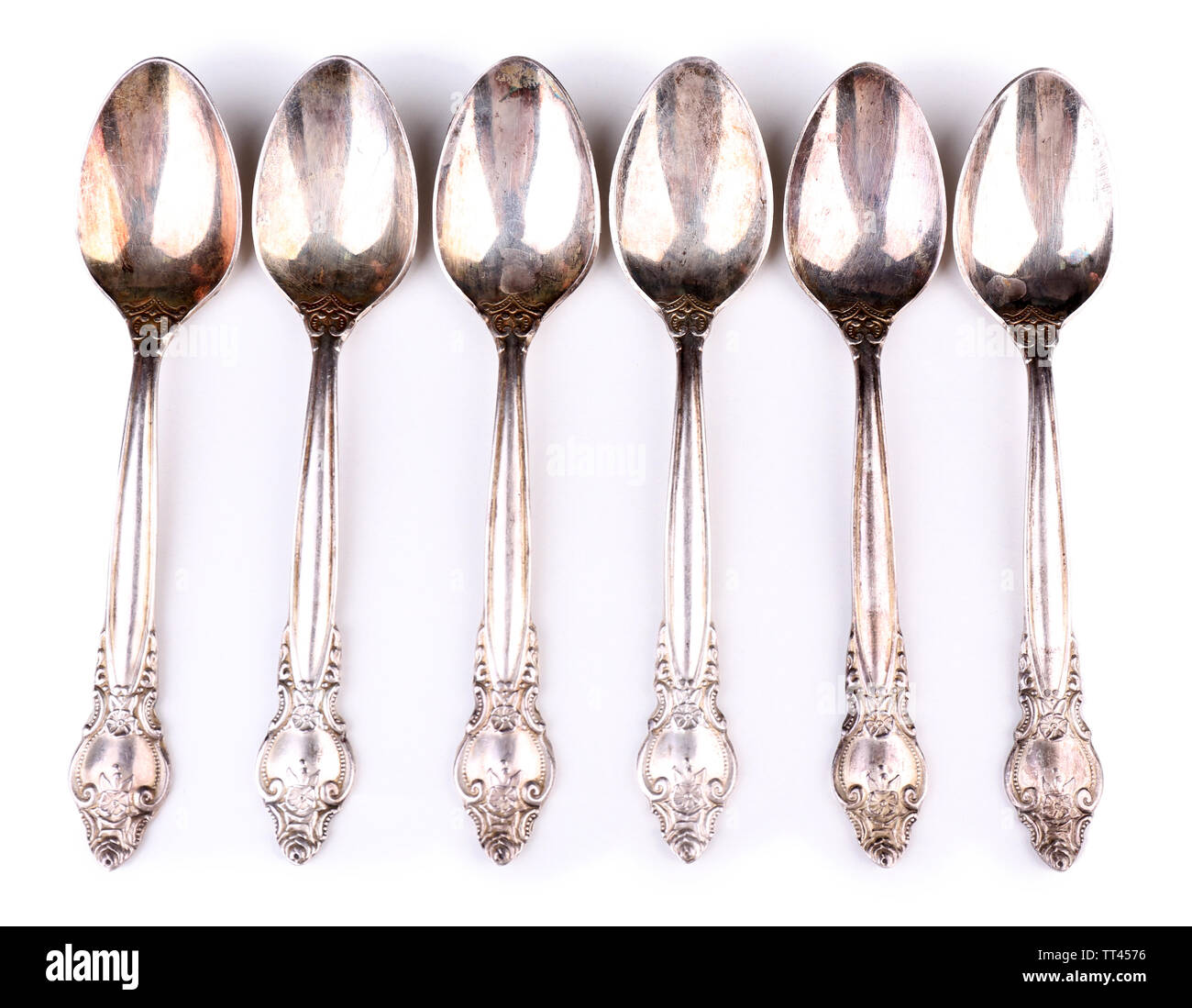 Old vintage spoons on Cut Out Stock Images & Pictures - Alamy