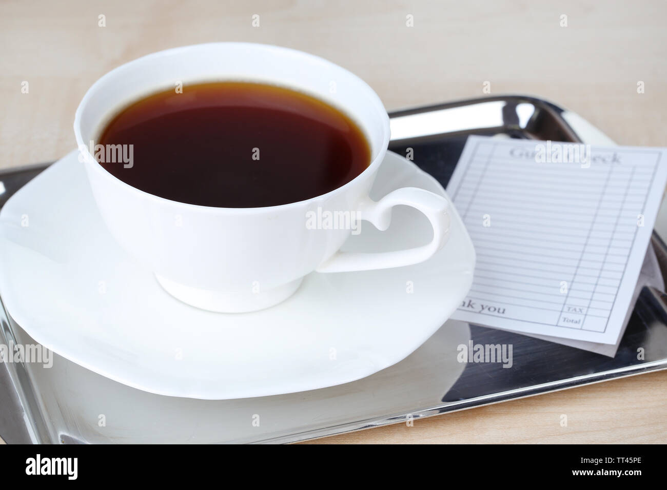 Guest check tray hi-res stock photography and images - Alamy