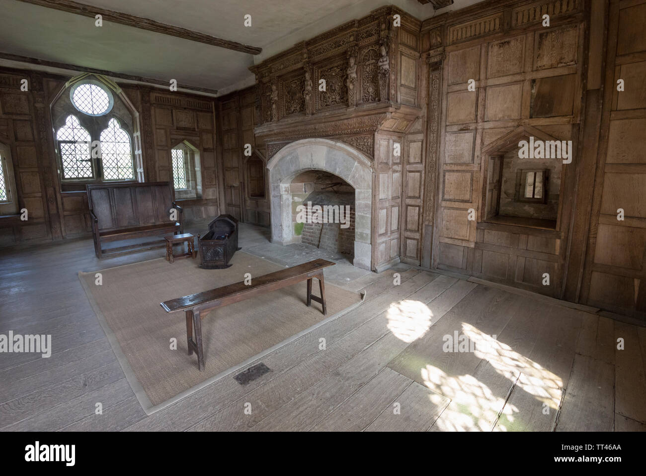 Solar Block,Stokesay Castle, Shropshire, England. A medieval manor ...